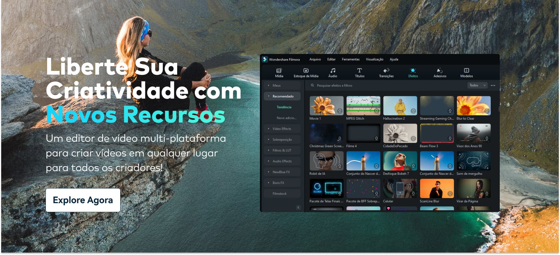 Wondershare Filmora® | Melhor editor de vídeo fácil para você