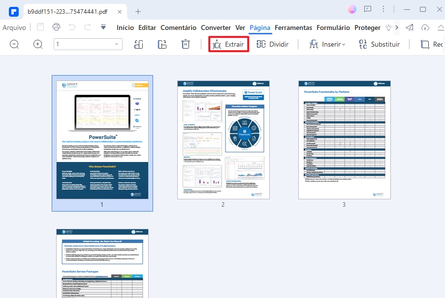 Como extrair páginas do PDF